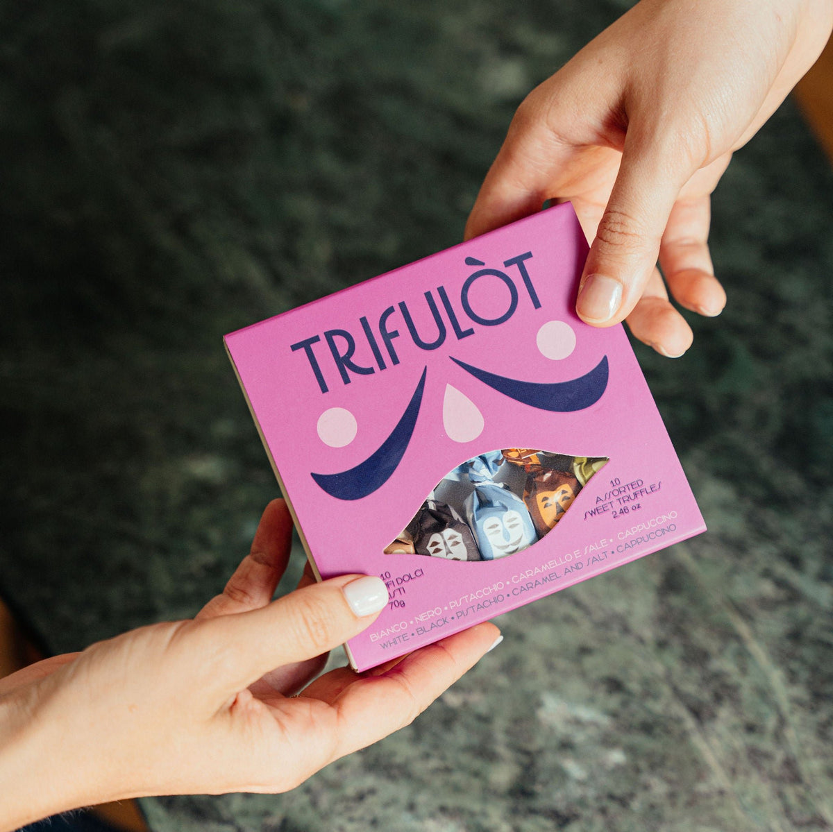 Trifulot - Scatola 10 Praline - Gusti Assortiti Nero, Bianco ...